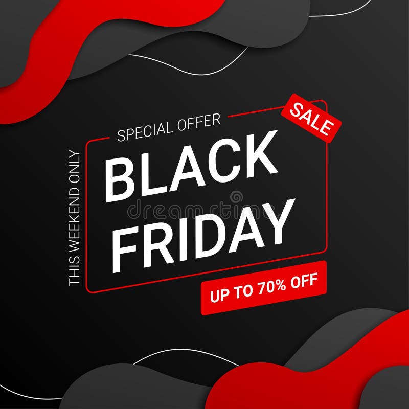 Black Friday Banner Design Template for Promotion Stock Vector ...