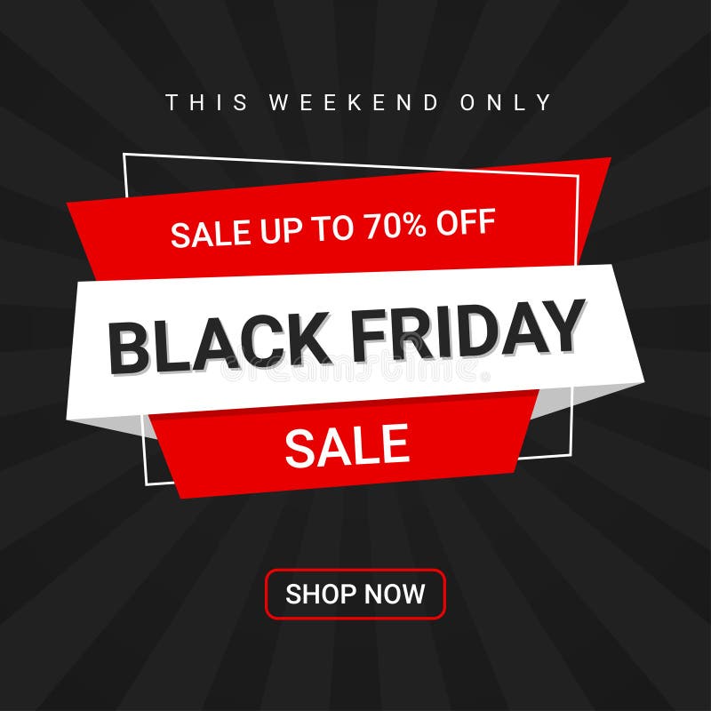 Black Friday Banner Design Template for Promotion Stock Vector ...