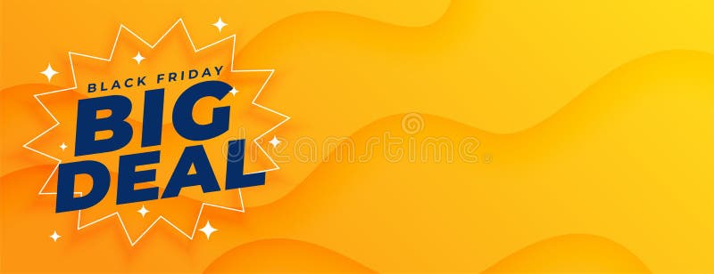 Black Friday Big Deal Offer Banner with Text Space Stock Vector ...