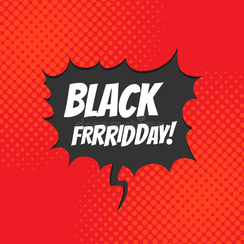 Black friday comic style stock vector. Illustration of discounts - 62042913