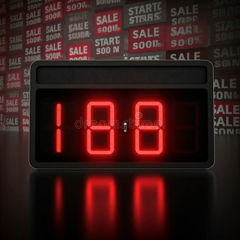 Black Friday Countdown Clock in a Store Window Stock Illustration ...