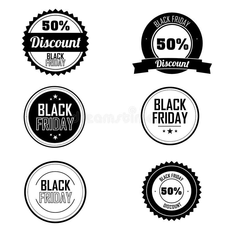 Black Friday sale labels stock vector. Illustration of sale - 34044205