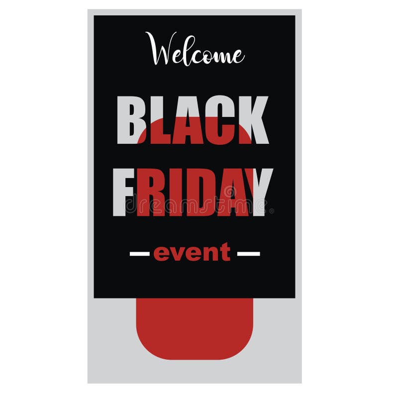 Black Friday Event Invitation Poster Stock Vector - Illustration of ...