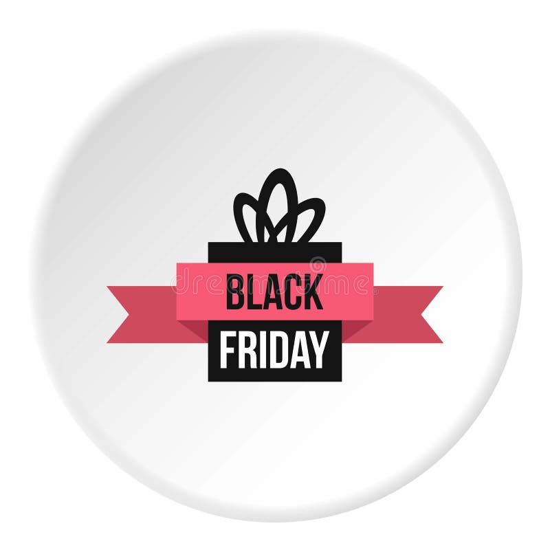 Black Friday Gift Box Icon Circle Stock Vector - Illustration of offer ...