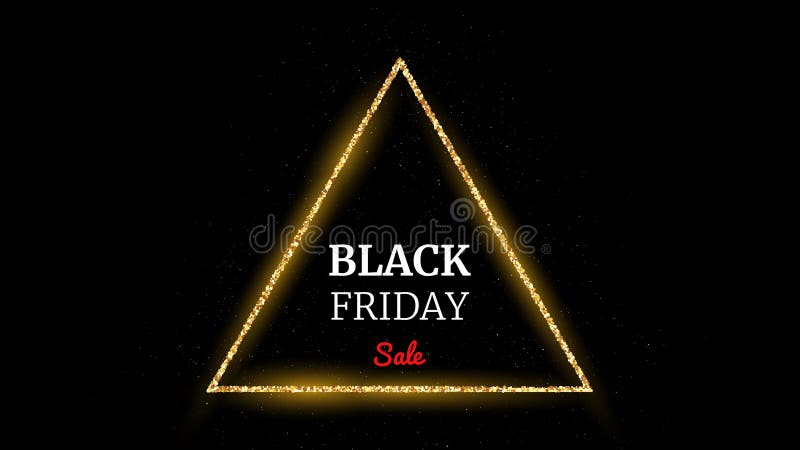 Black Friday Inscription on Gold Glitter Frame Stock Vector ...