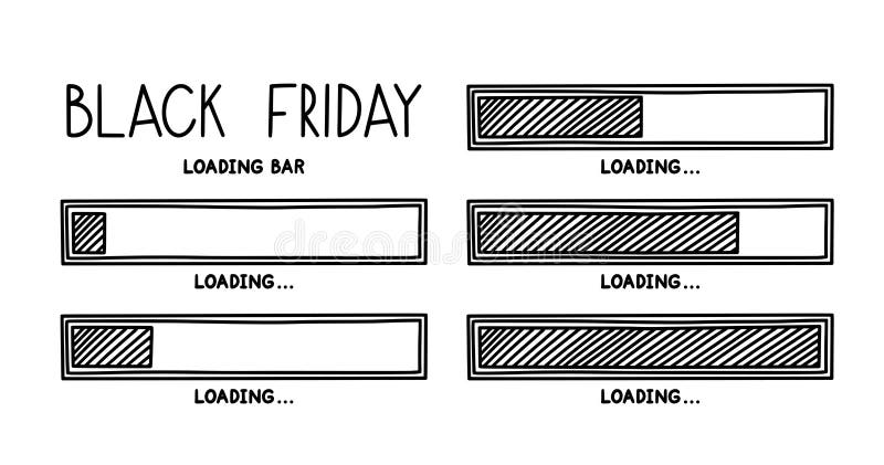 Black Friday Loading Bar. Infographics Design Element with Status of ...