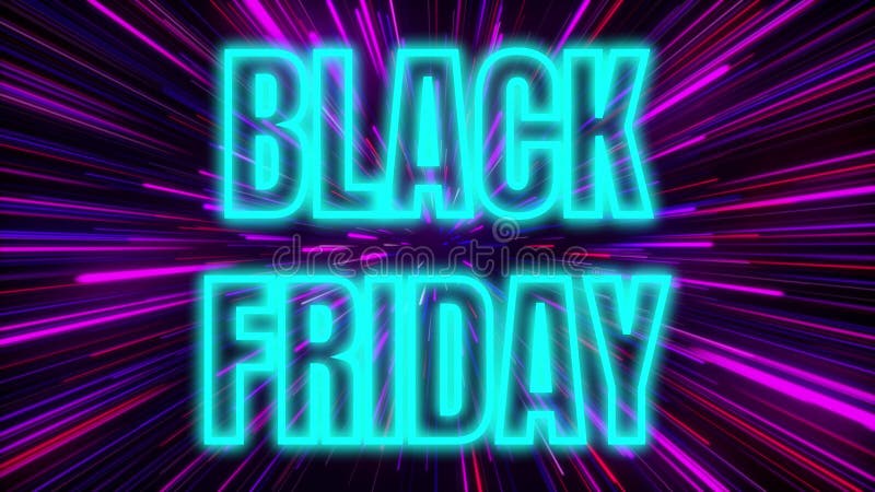 Black Friday Neon Banner Concept. Black Friday Neon Flicker Effect ...