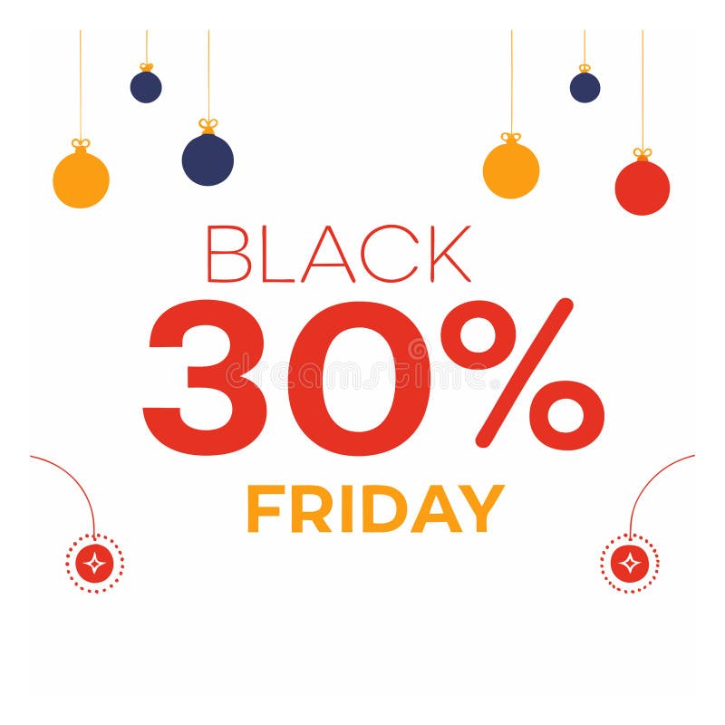 Black friday 30 off stock vector. Illustration of card - 340241149