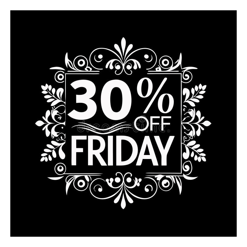 Black friday 30 off stock illustration. Illustration of limited - 340241207