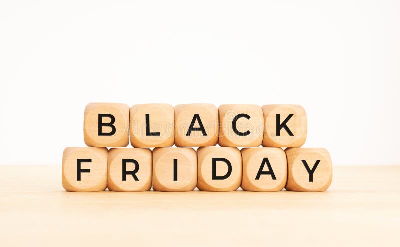 Black Friday Phrase on Wooden Blocks Stock Photo - Image of cube ...