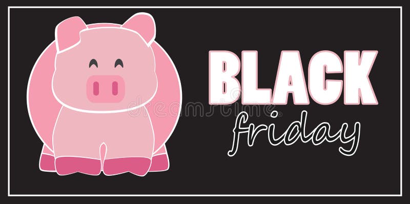Black Friday pig bank stock illustration. Illustration of piggy - 62109030
