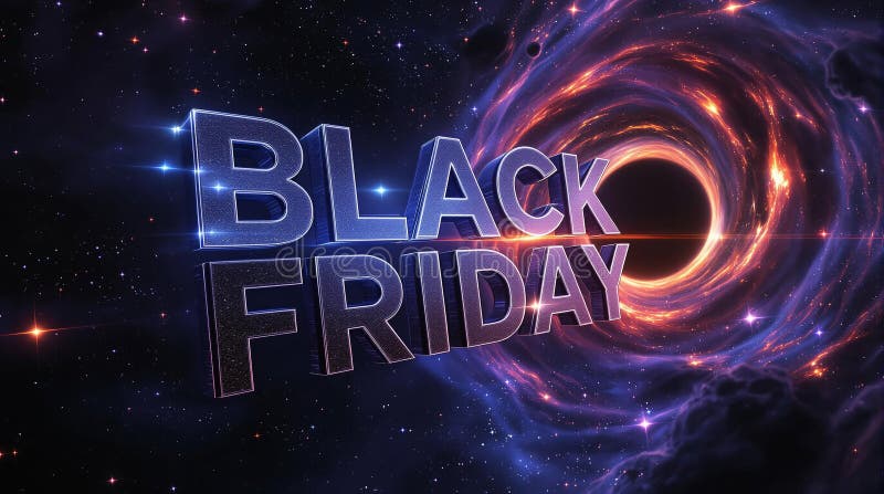Black Friday Sale Announcement in Outer Space with Vivid Cosmic ...