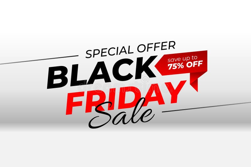 Black Friday Sale Banner Announcing a Special Offer with Modern ...