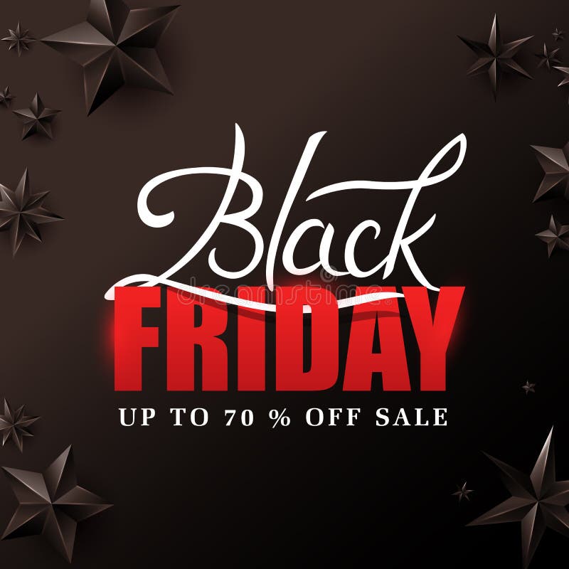 Black Friday Sale Promotion Poster or Banner Template. Stock Vector ...