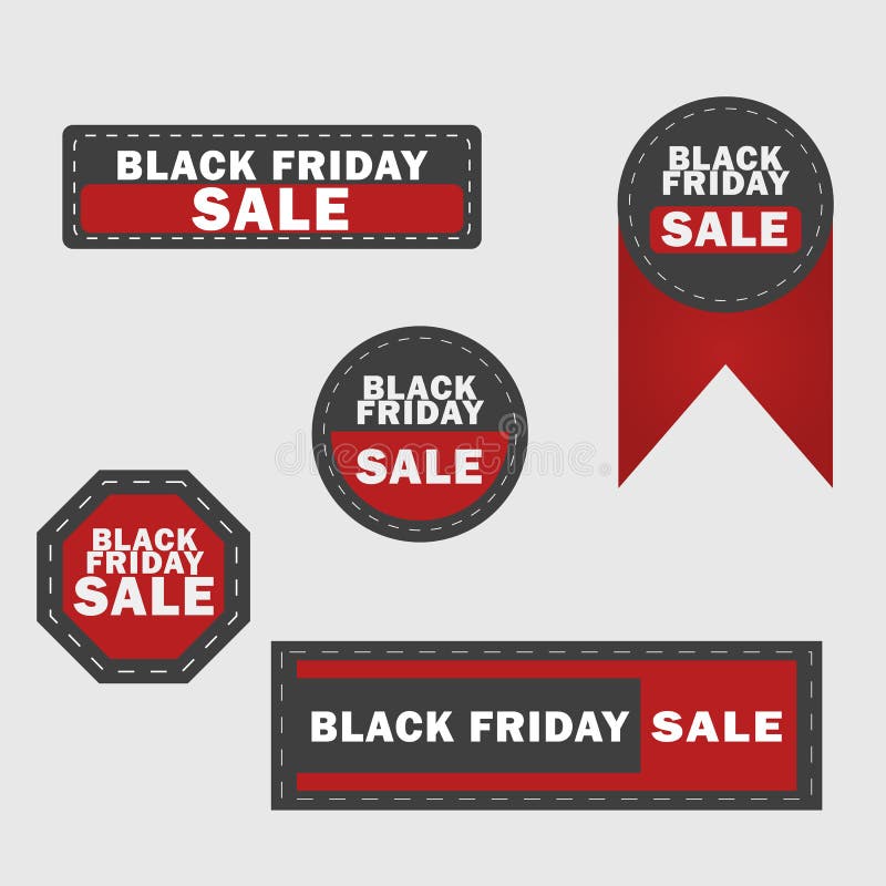 Black Friday Sale Design Elements. Black Friday Sale Inscription Labels ...