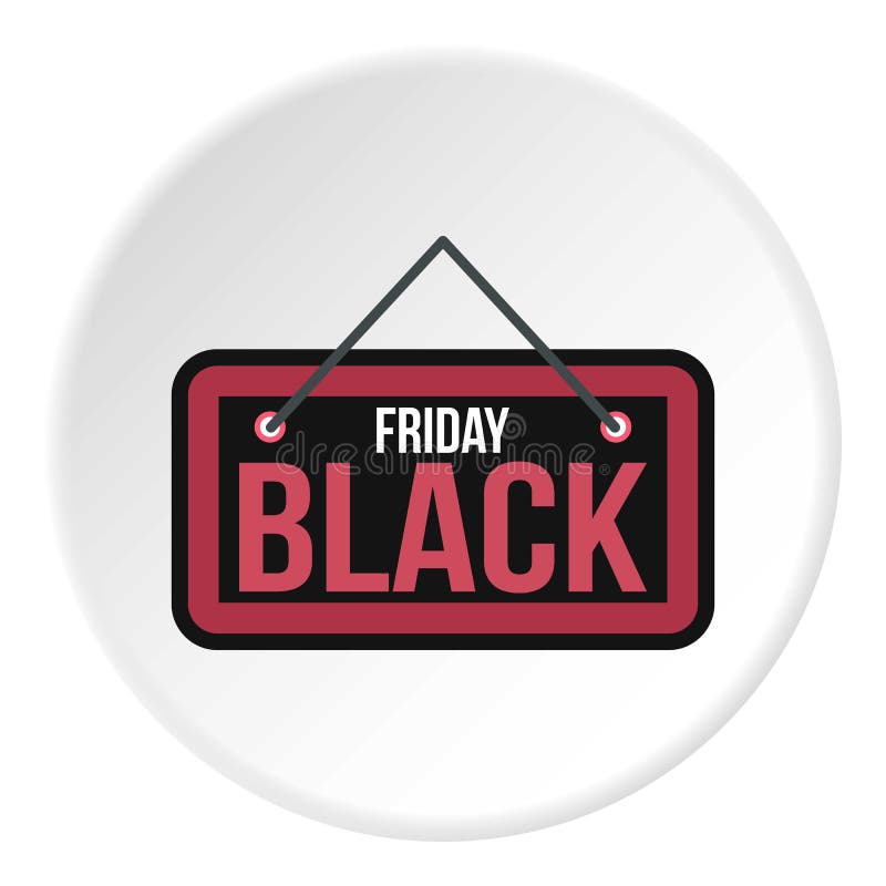 Black Friday Sale Signboard Icon Circle Stock Vector - Illustration of ...