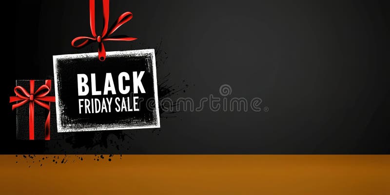 Black Friday Sale. Web Banner Design with Text BLACK FRIDAY SALE and ...