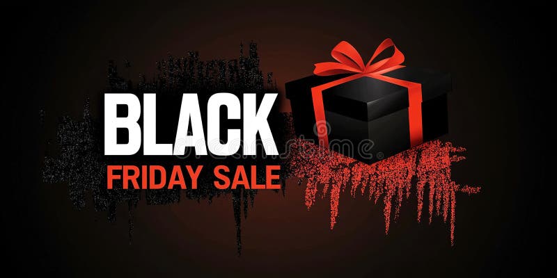 Black Friday Sale. Web Banner Design with Text BLACK FRIDAY SALE and ...