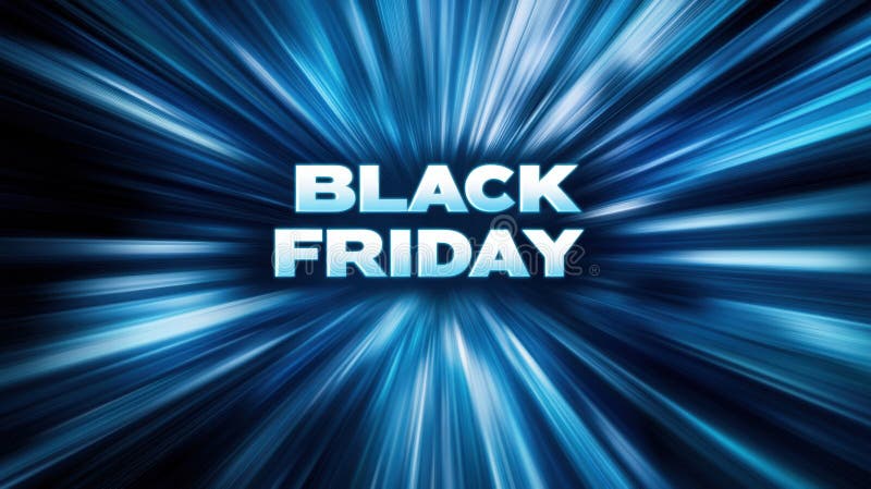 Black Friday Sales Explosion with Dynamic Light Rays Background Stock ...