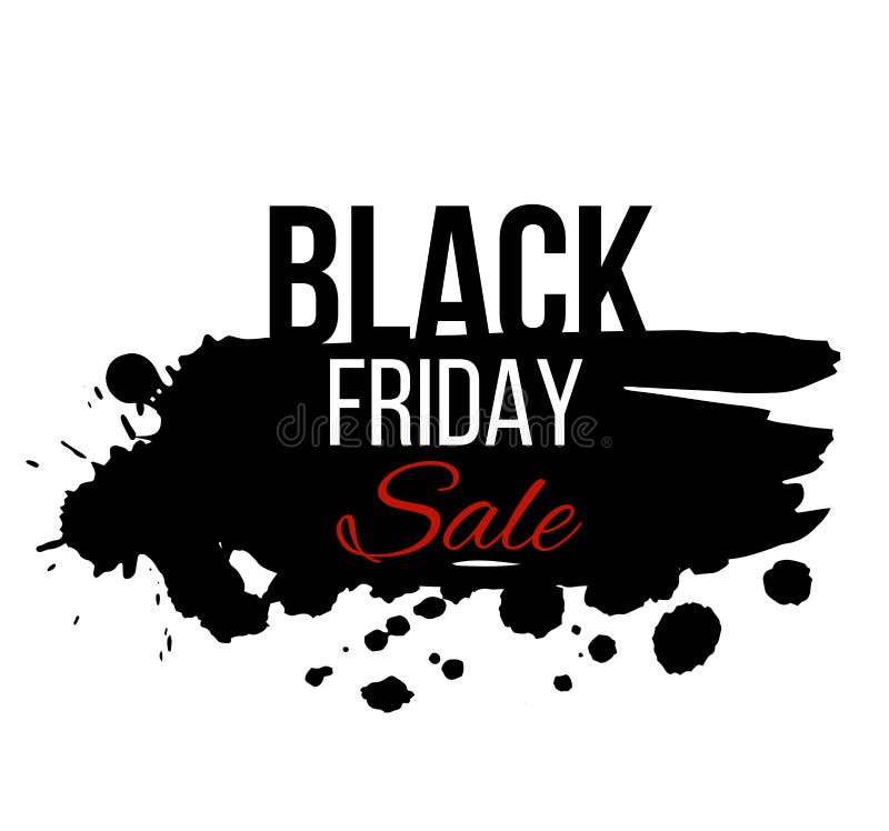 Black Friday Sale Ink Splash Advertisement Banner 1 Stock Vector ...