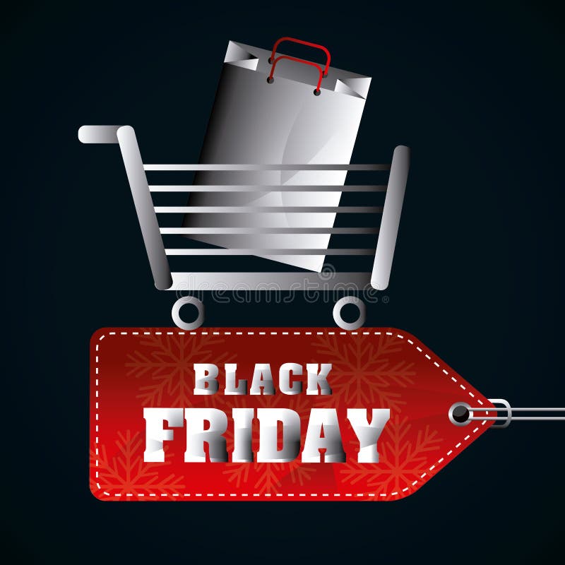 Black friday shopping stock vector. Illustration of friday - 60914480