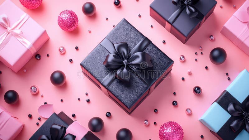 Black Friday Sign Flat Design Top View Black Friday Theme 3D Render ...