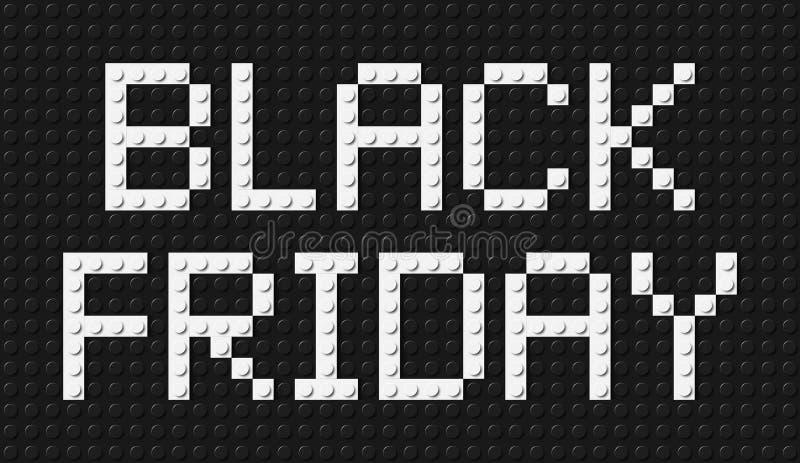 Black Friday Sign Made of White Plastic Brick Toy Blocks on Black ...