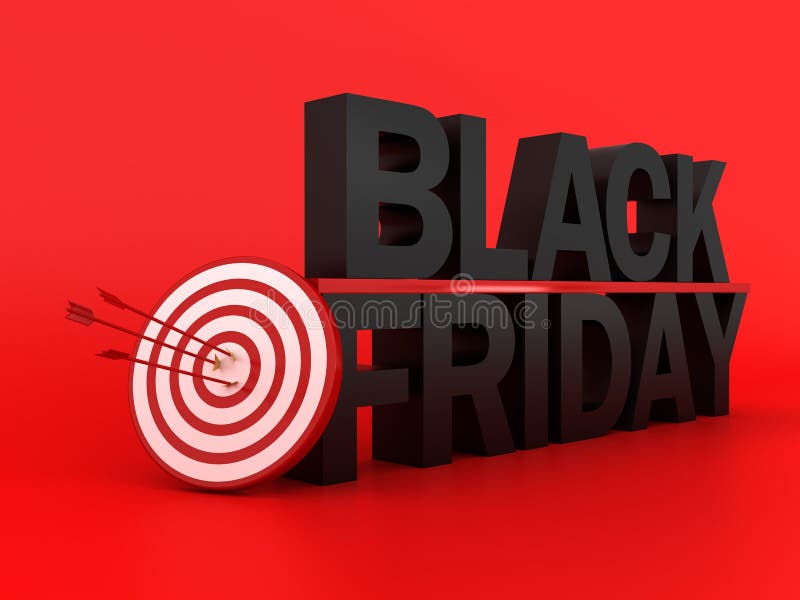 Black Friday and Target Concept Stock Illustration - Illustration of ...