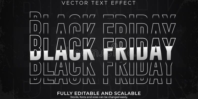 Black Friday Text Effect Template, Editable Sale and Fashion Text Style ...