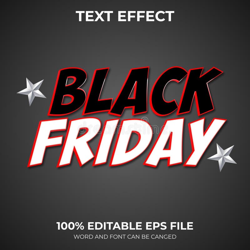 Black Friday Text Effect Vector File Stock Vector - Illustration of ...