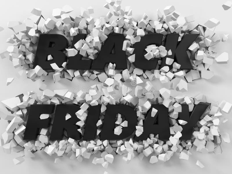 Exploding Black Cube with Gold Inside. 3d Illustration Stock ...