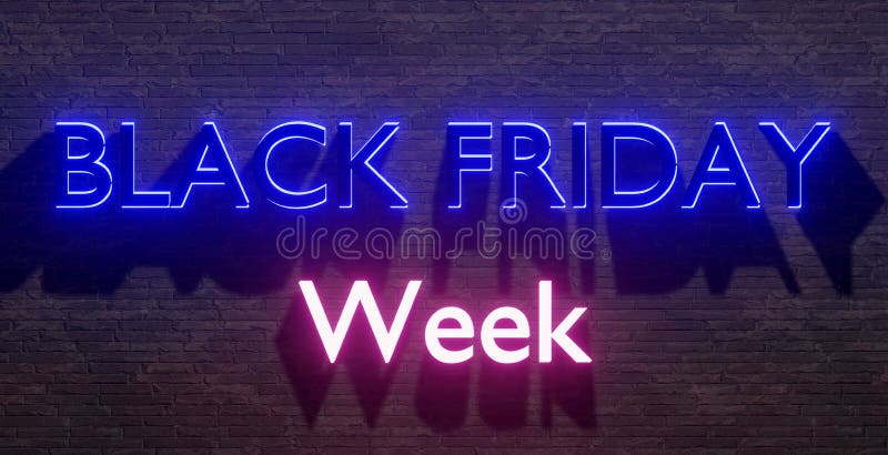 Black Friday Week Background with Text on Wall Stock Image - Image of ...