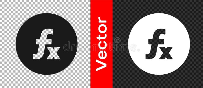 Black Function Mathematical Symbol Icon Isolated on Transparent ...