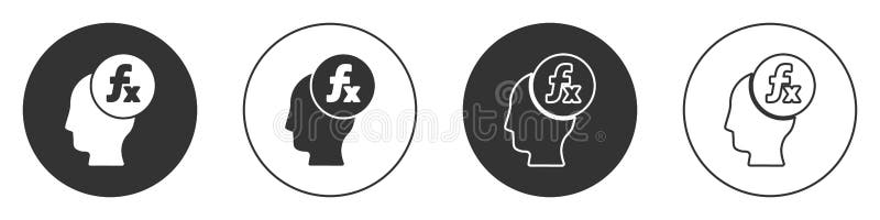 Black Function Mathematical Symbol Icon Isolated on White Background ...