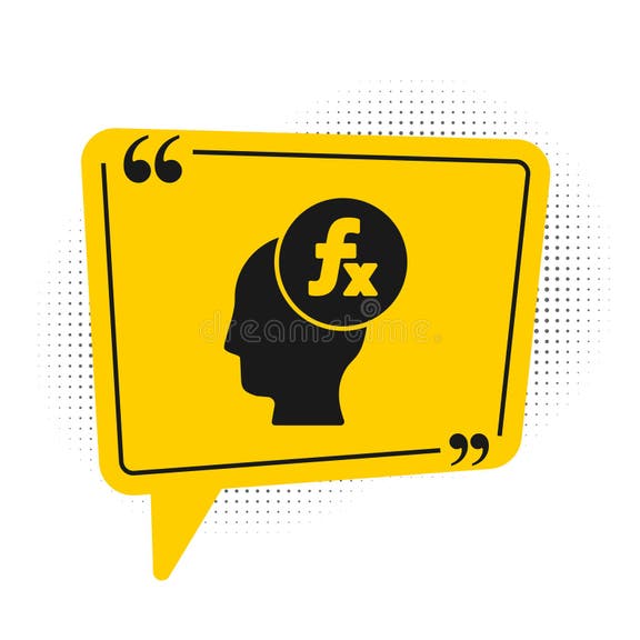 Black Function Mathematical Symbol Icon Isolated on White Background ...