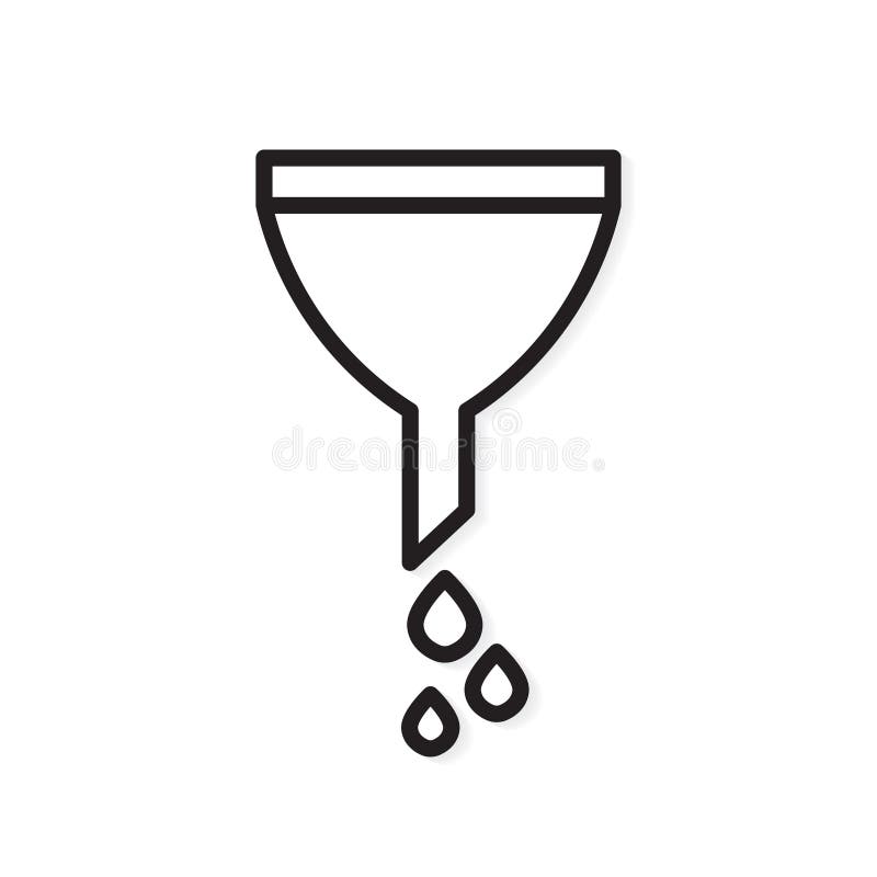 Black funnel icon stock vector. Illustration of chemical - 150310131