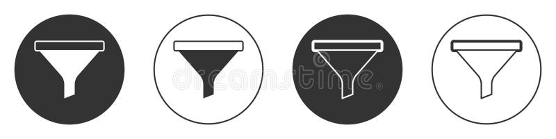 Black funnel icon stock vector. Illustration of chemical - 150310131