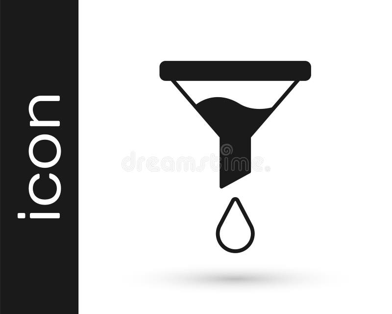 Black funnel icon stock vector. Illustration of chemical - 150310131