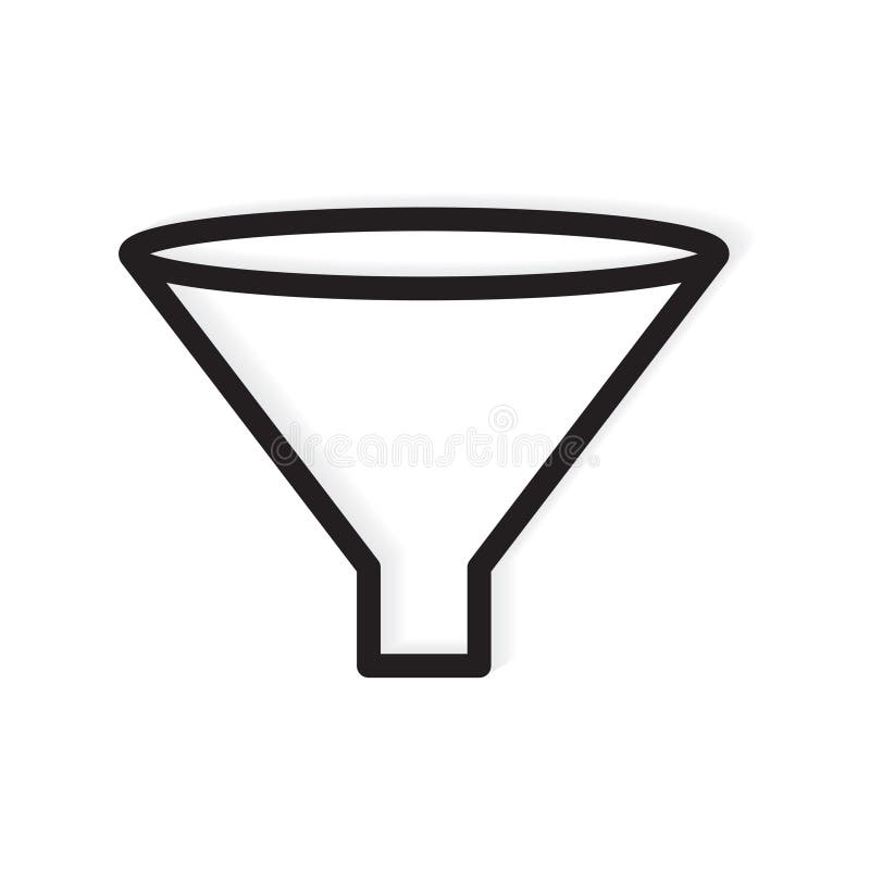 Black funnel icon stock vector. Illustration of chemical - 150310131