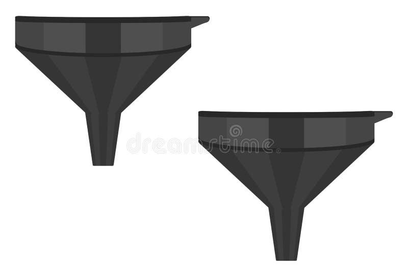Black funnel icon stock vector. Illustration of chemical - 150310131