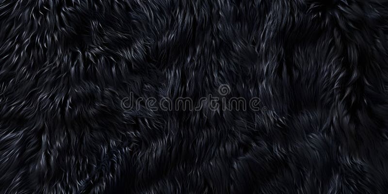 Black Fur Texture Pattern Background - Ai Generated Stock Illustration ...