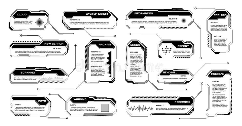 Warning Message Frames Information Boxes Stock Illustrations – 374 ...