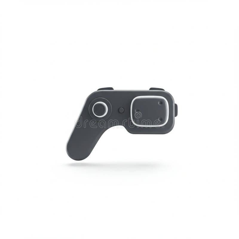 A Black Game Controller with a Compact Design, Featuring Two Buttons on ...
