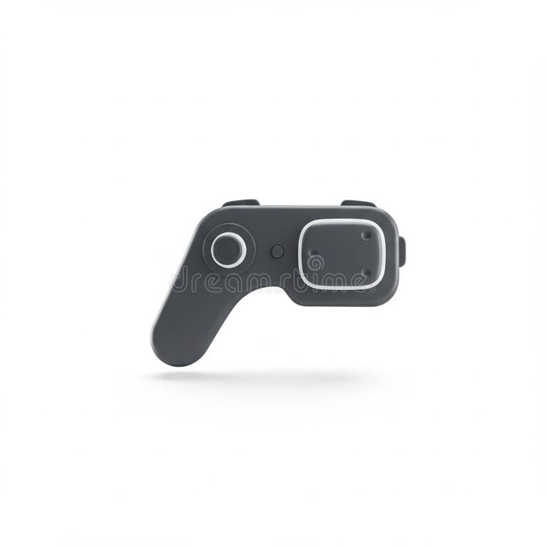A Black Game Controller with a Compact Design, Featuring Two Buttons on ...