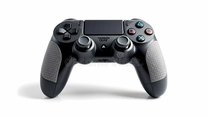 Black Game Controller Isolated on White Background for Gaming Fun Stock ...