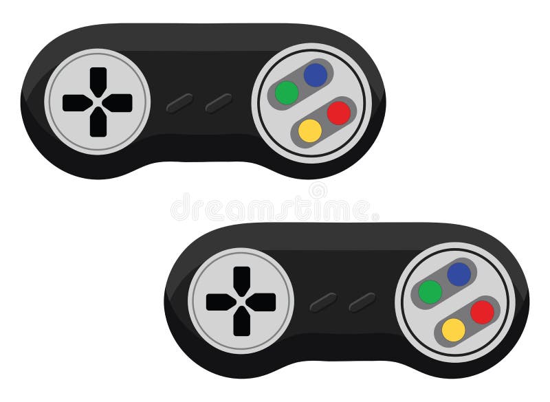 Black Game Controllers, Icon Stock Vector - Illustration of technology ... Black Game Controllers, Icon Stock Vector - Illustration of technology ...