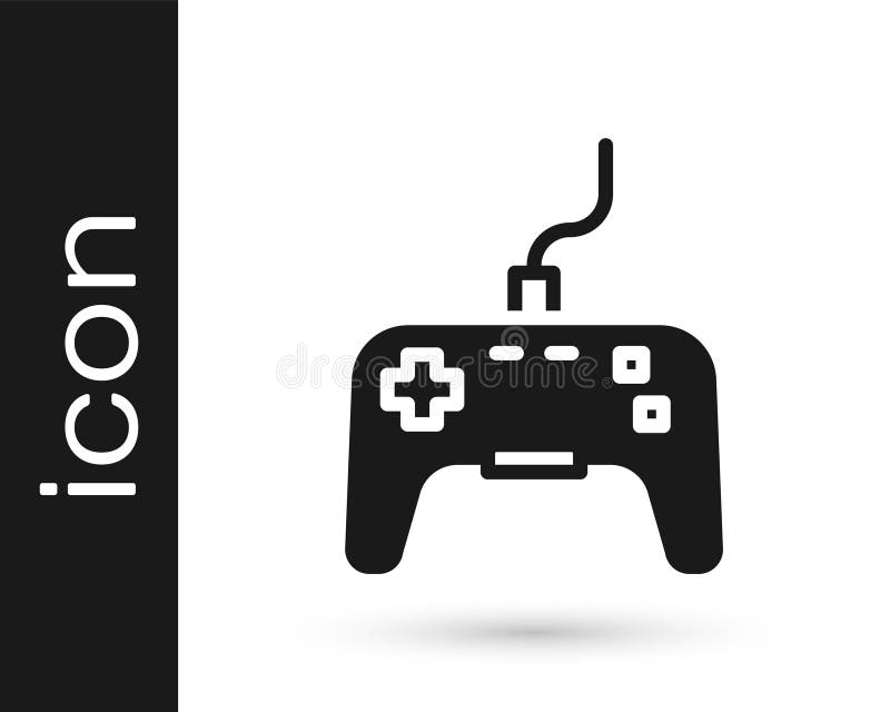 Black Gamepad Icon Isolated on Transparent Background. Game Controller ...