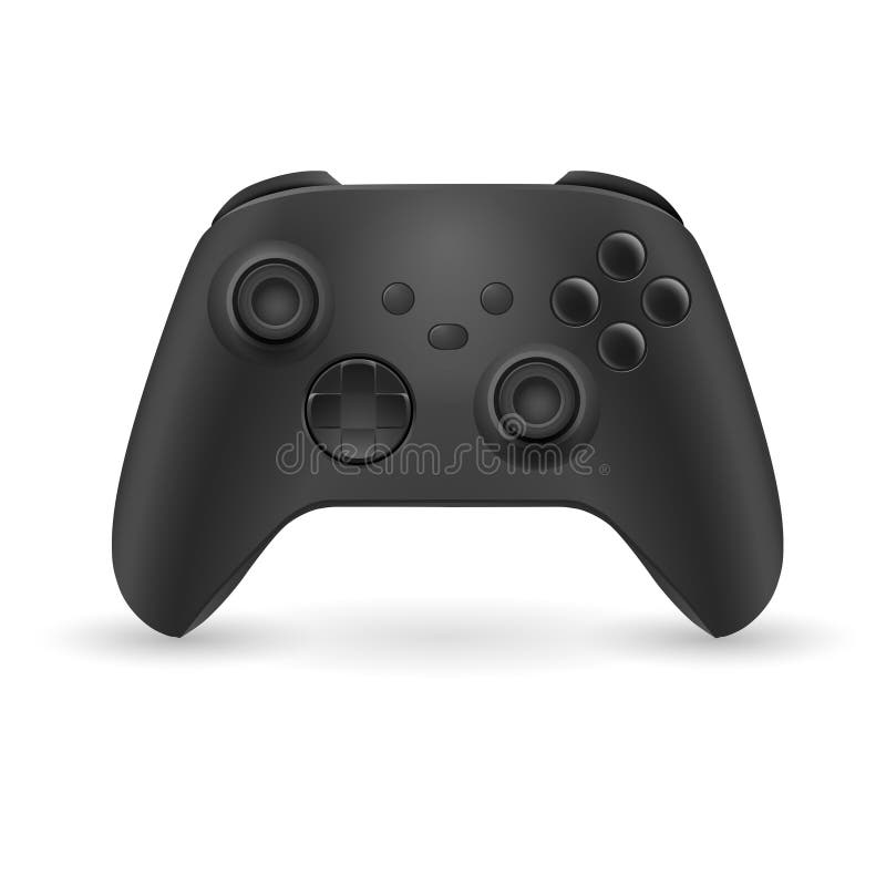 White Gamepad Isolated on White Background. Stock Vector - Illustration ...