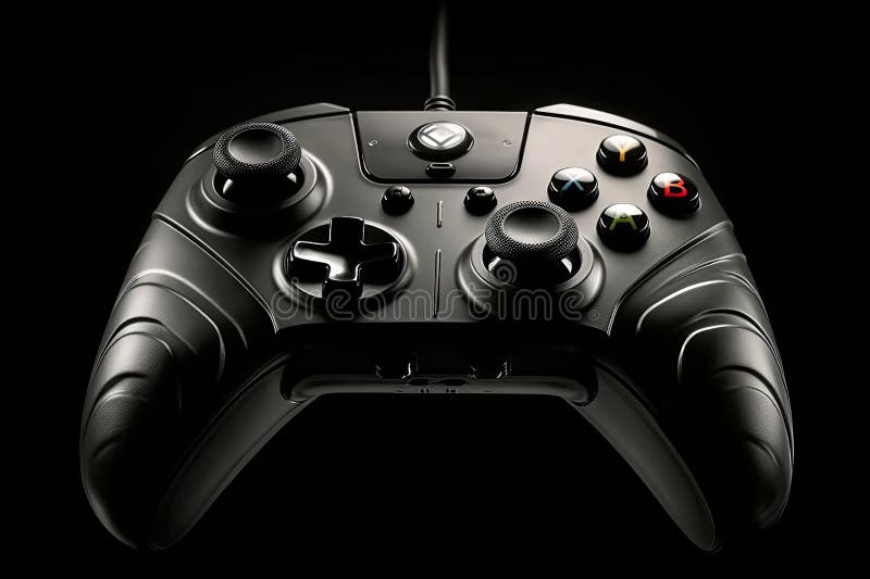 Black gaming controller stock image. Image of joystick - 302282355