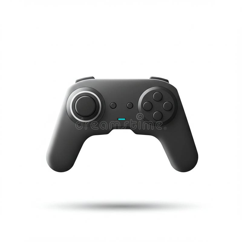 A Black Gaming Controller Featuring a Sleek Design with Dual Analog ...
